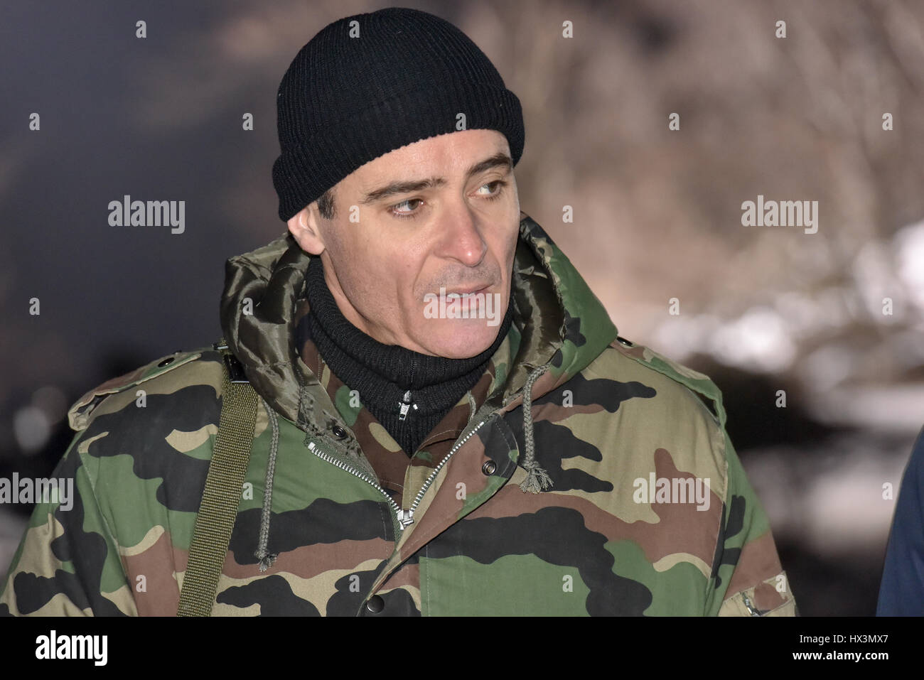 Actor Goran Visnjic on the film set of ‘General’ in Gracac, Croatia ...