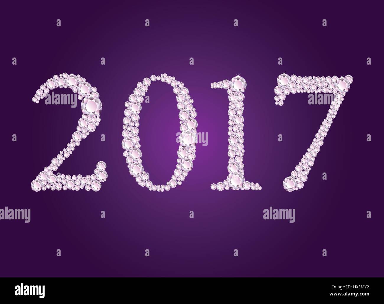 Vector diamond 2017 text on purple background Stock Vector Image & Art ...
