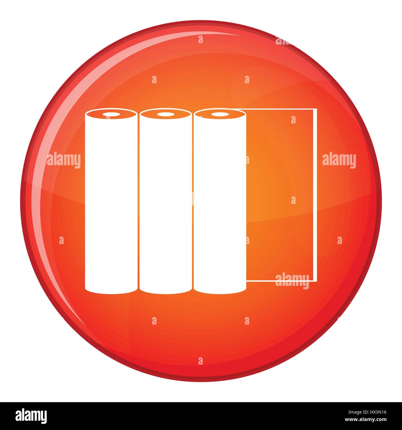 Rolls of paper icon, flat style Stock Vector Image & Art - Alamy