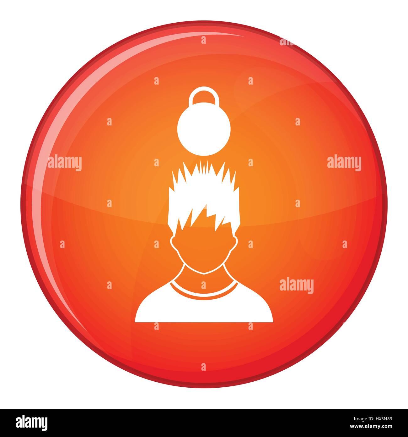 Man with the weight over head icon, flat style Stock Vector Image & Art ...