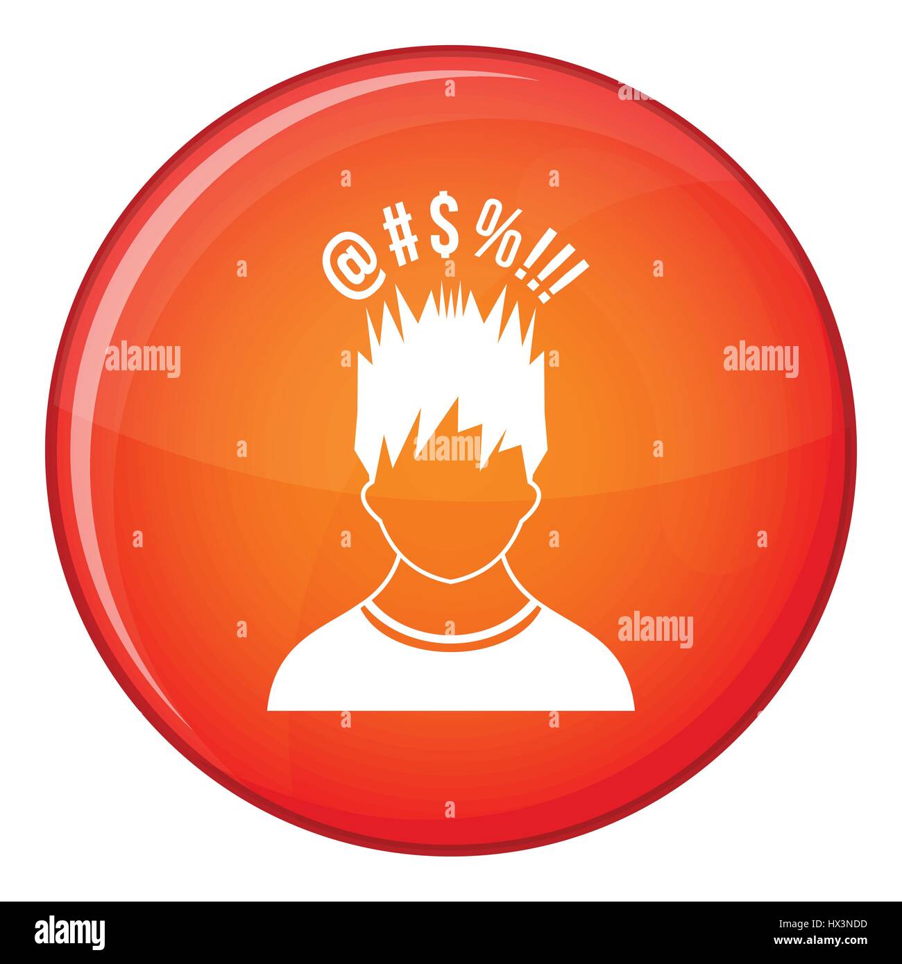 Man with different signs over his head icon Stock Vector Image & Art ...