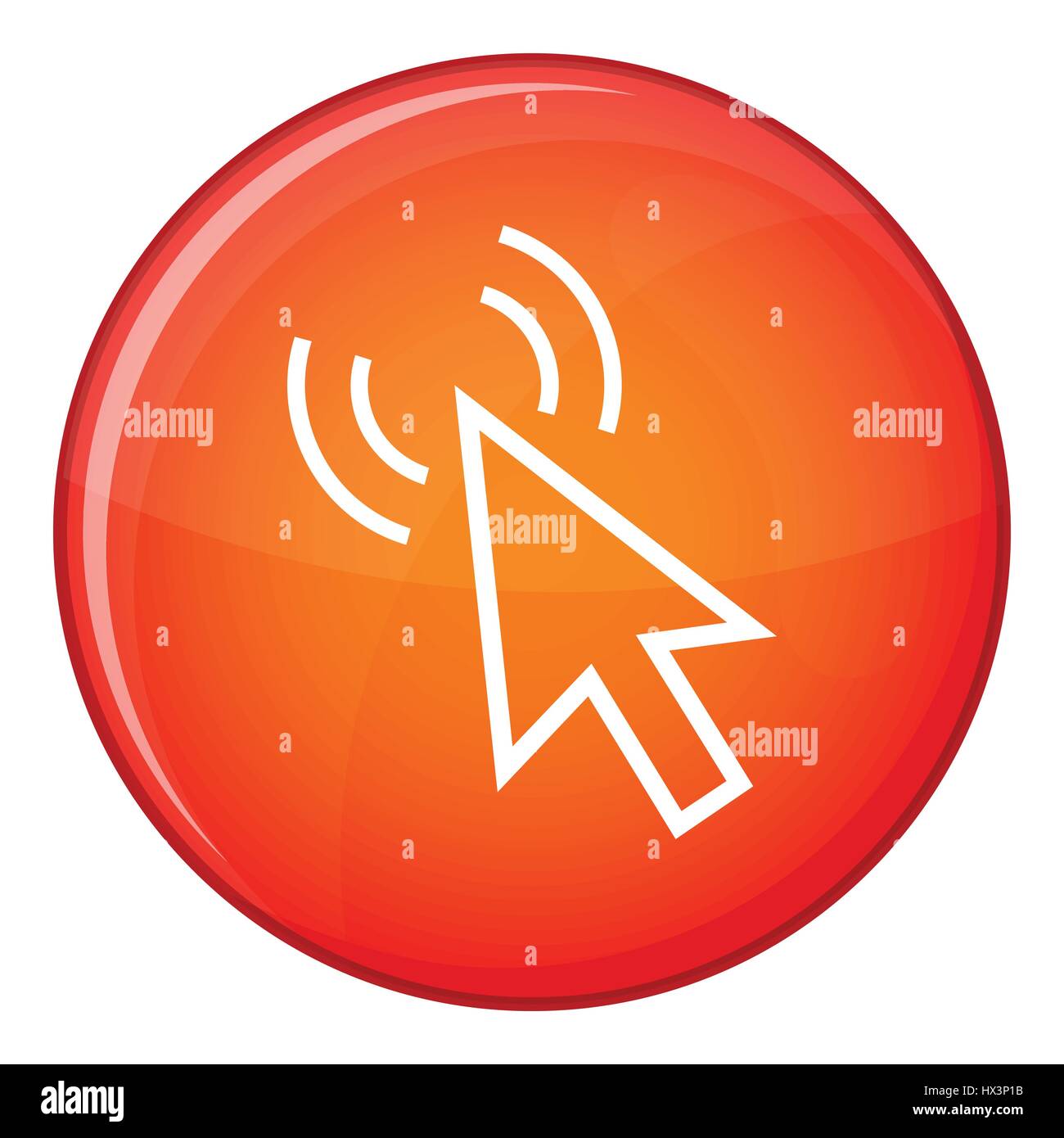 Click icon, flat style Stock Vector Image & Art - Alamy