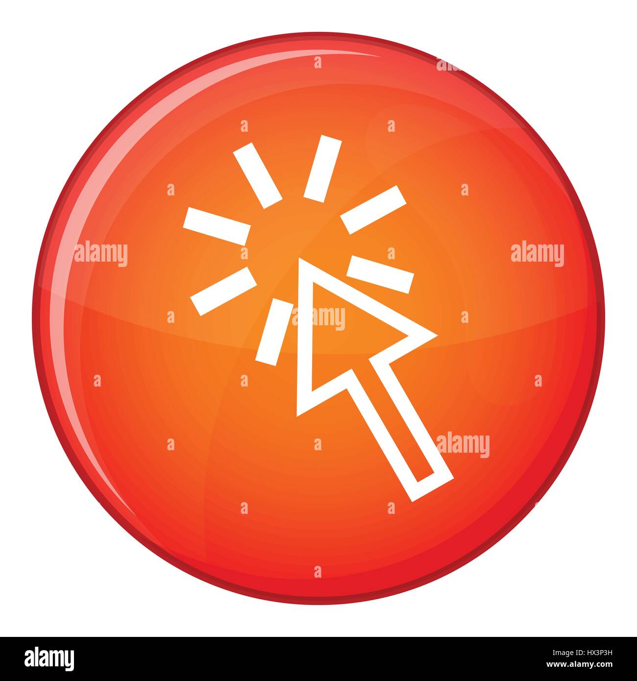 Click icon, flat style Stock Vector Image & Art - Alamy