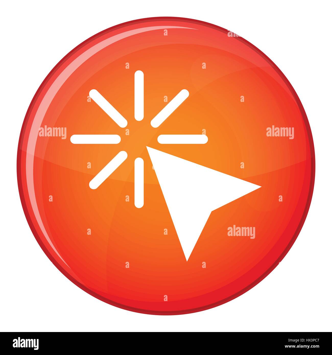 Click icon, flat style Stock Vector Image & Art - Alamy