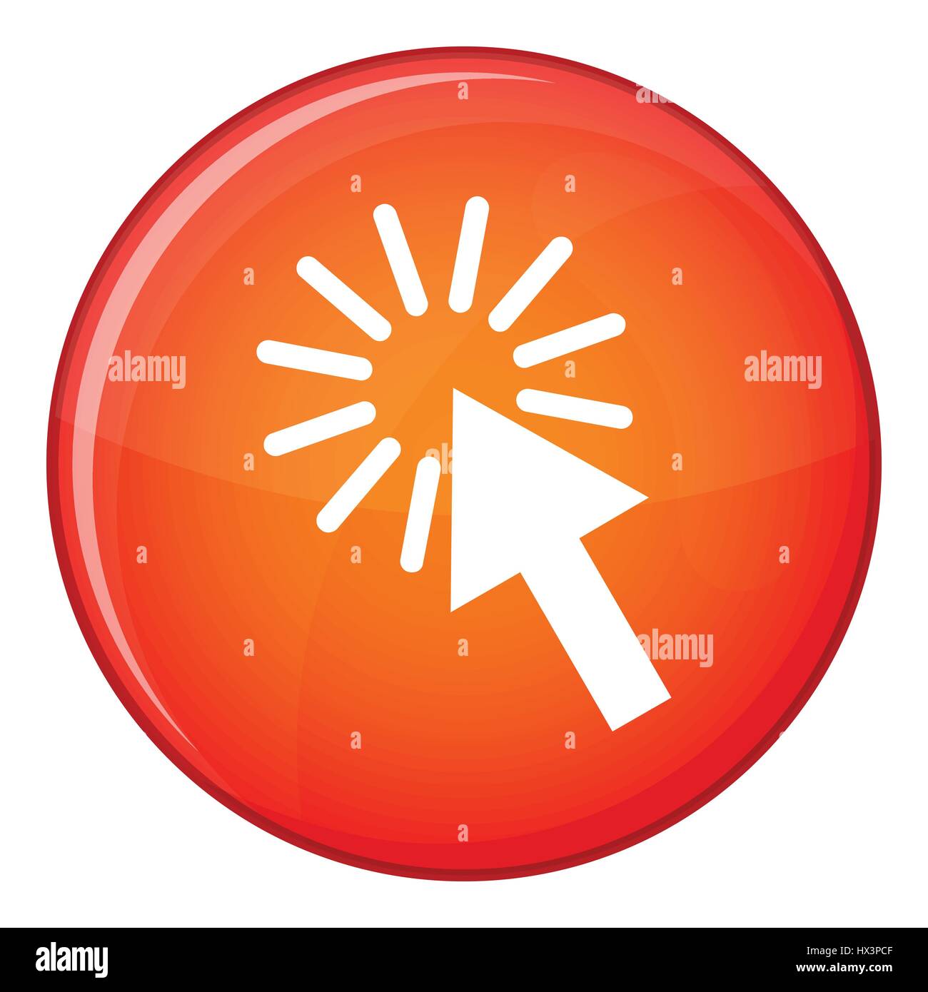 Click icon, flat style Stock Vector Image & Art - Alamy