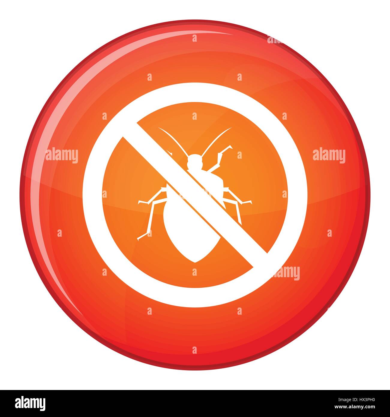 No bug sign icon, flat style Stock Vector Image & Art - Alamy