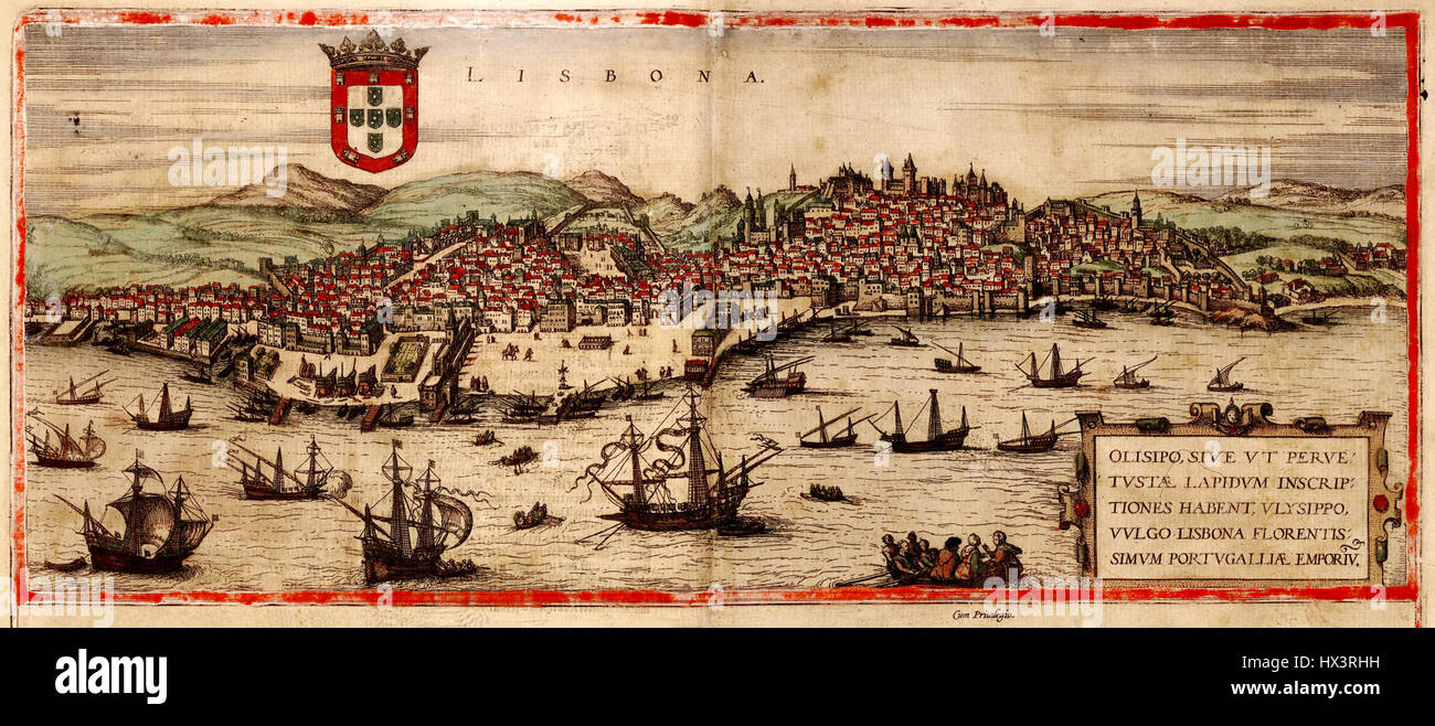 Lisbon in 1572 Stock Photo - Alamy