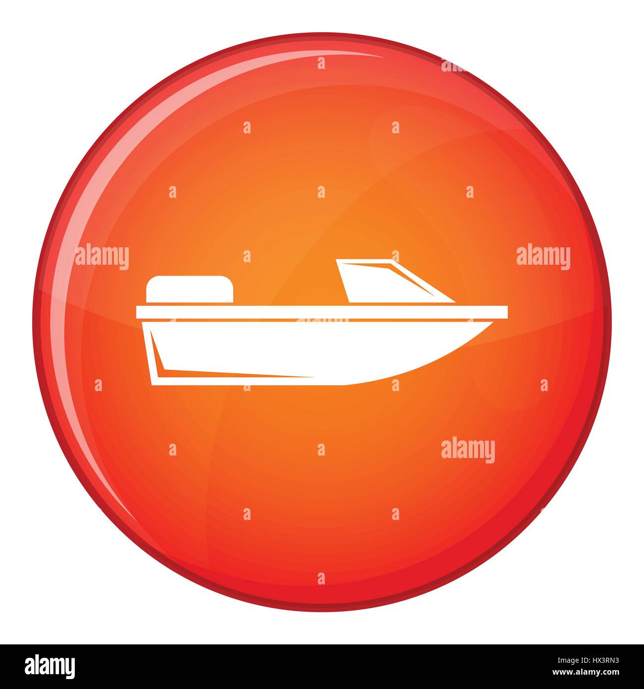 Sports powerboat icon, flat style Stock Vector Image & Art - Alamy