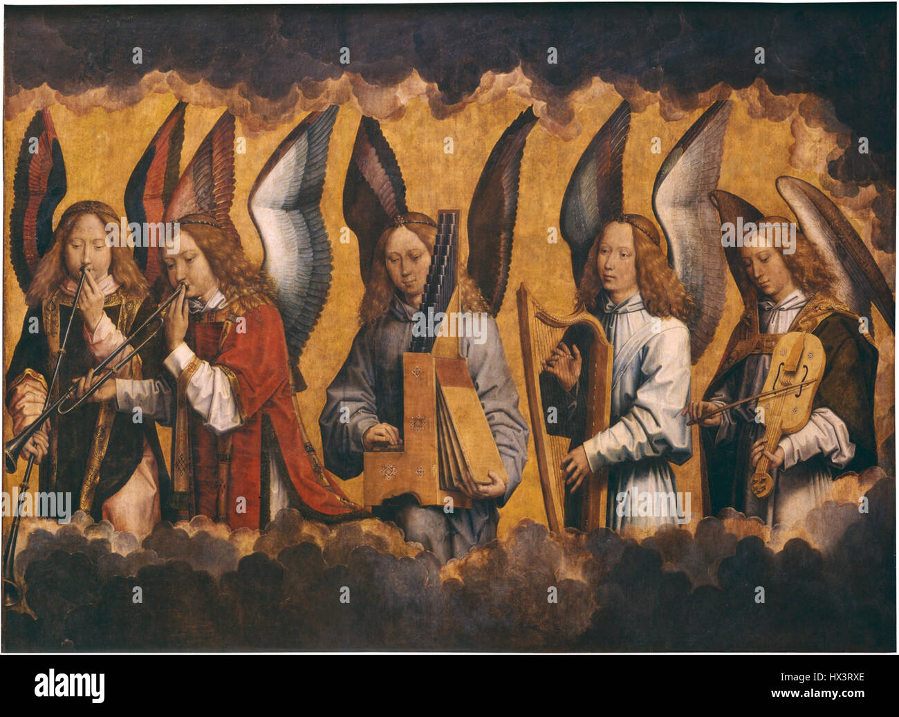 Hans Memling Music Making Angels KMSKA 780 Stock Photo - Alamy