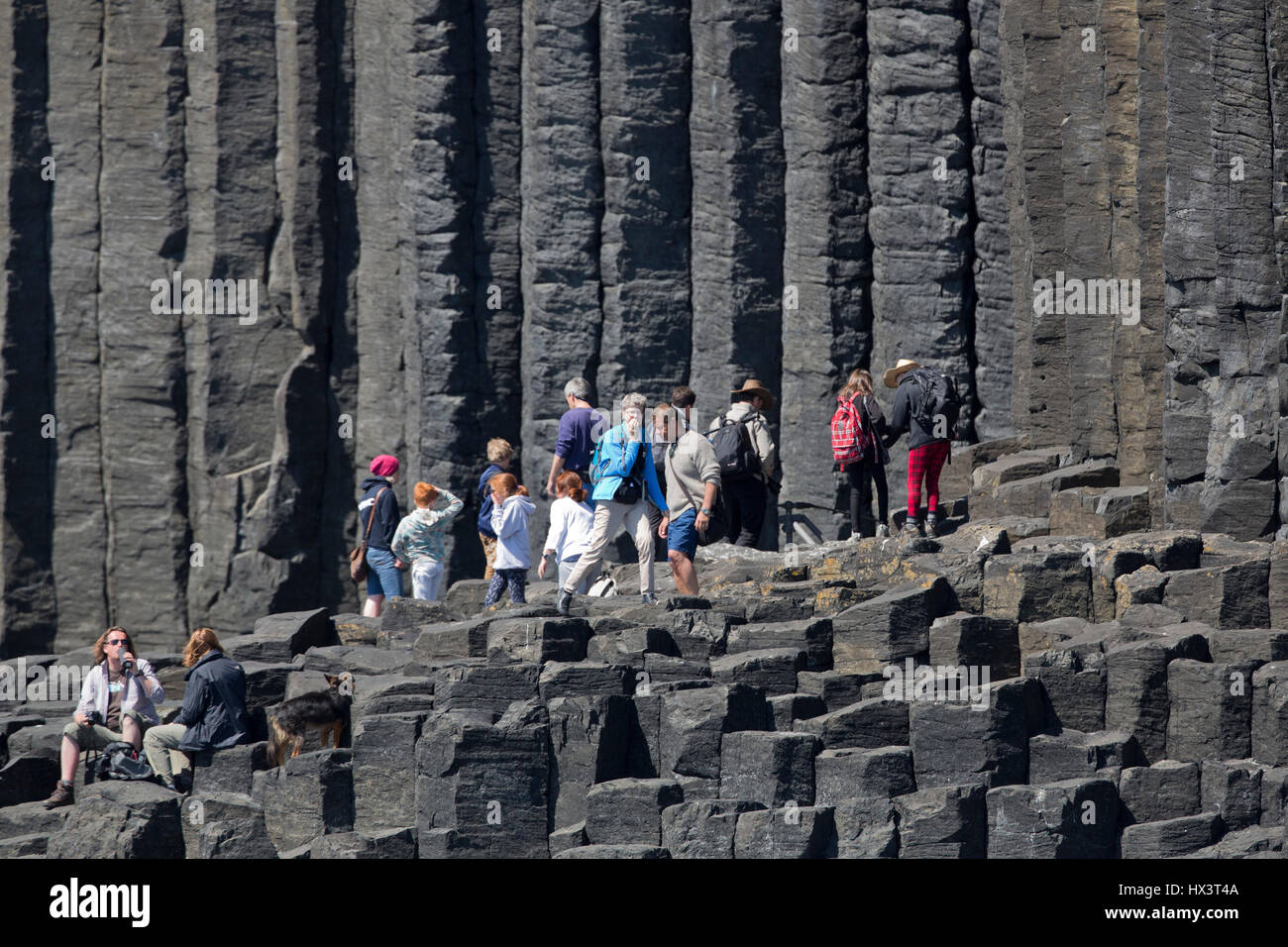 People enjoying staffa island hi-res stock photography and images - Alamy