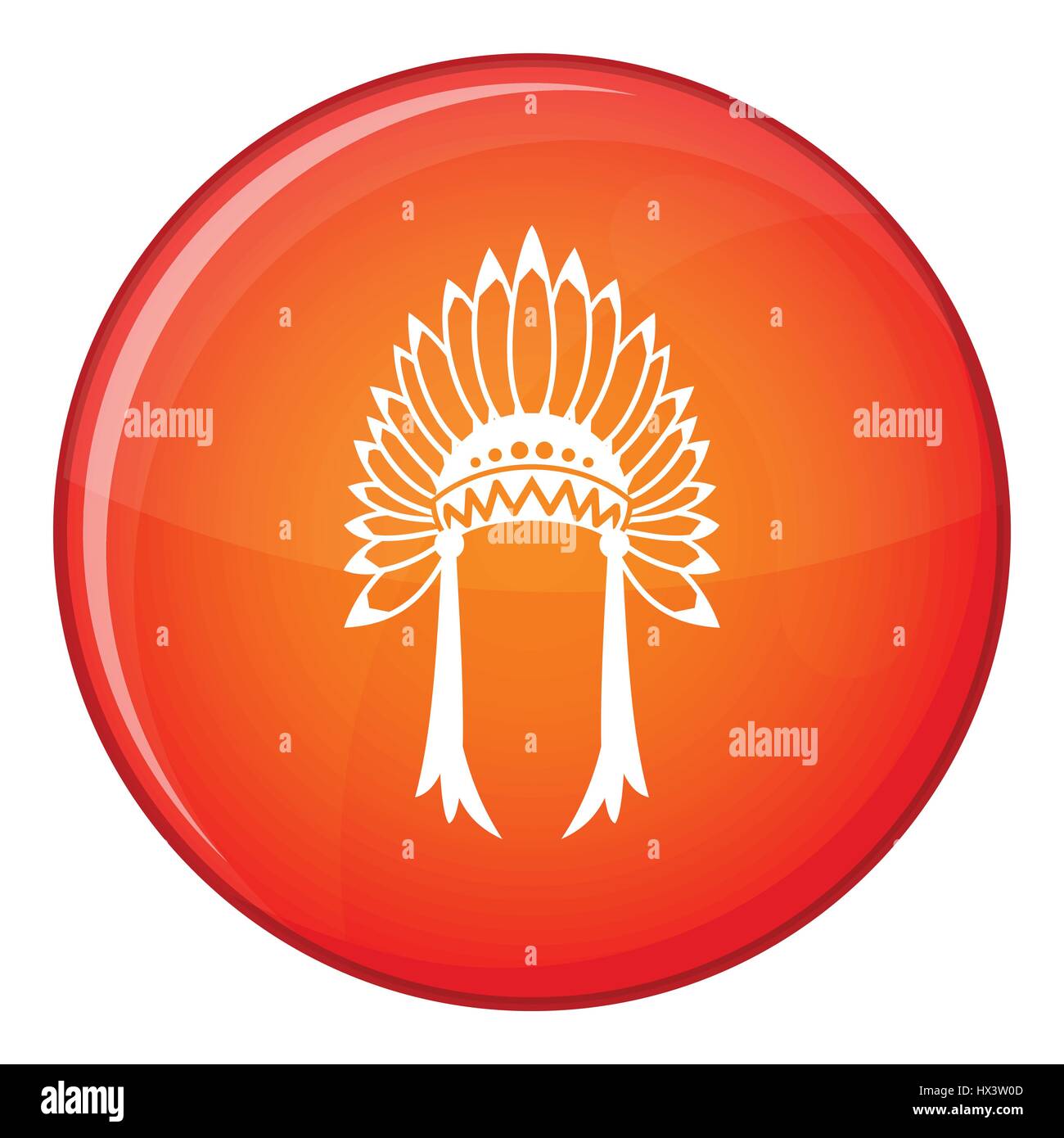 Indian headdress icon, flat style Stock Vector Image & Art - Alamy