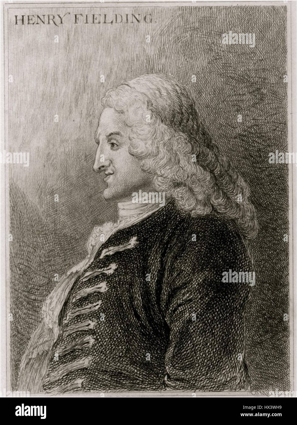 Henry Fielding c 1743 etching from Jonathan Wild the Great Stock Photo ...