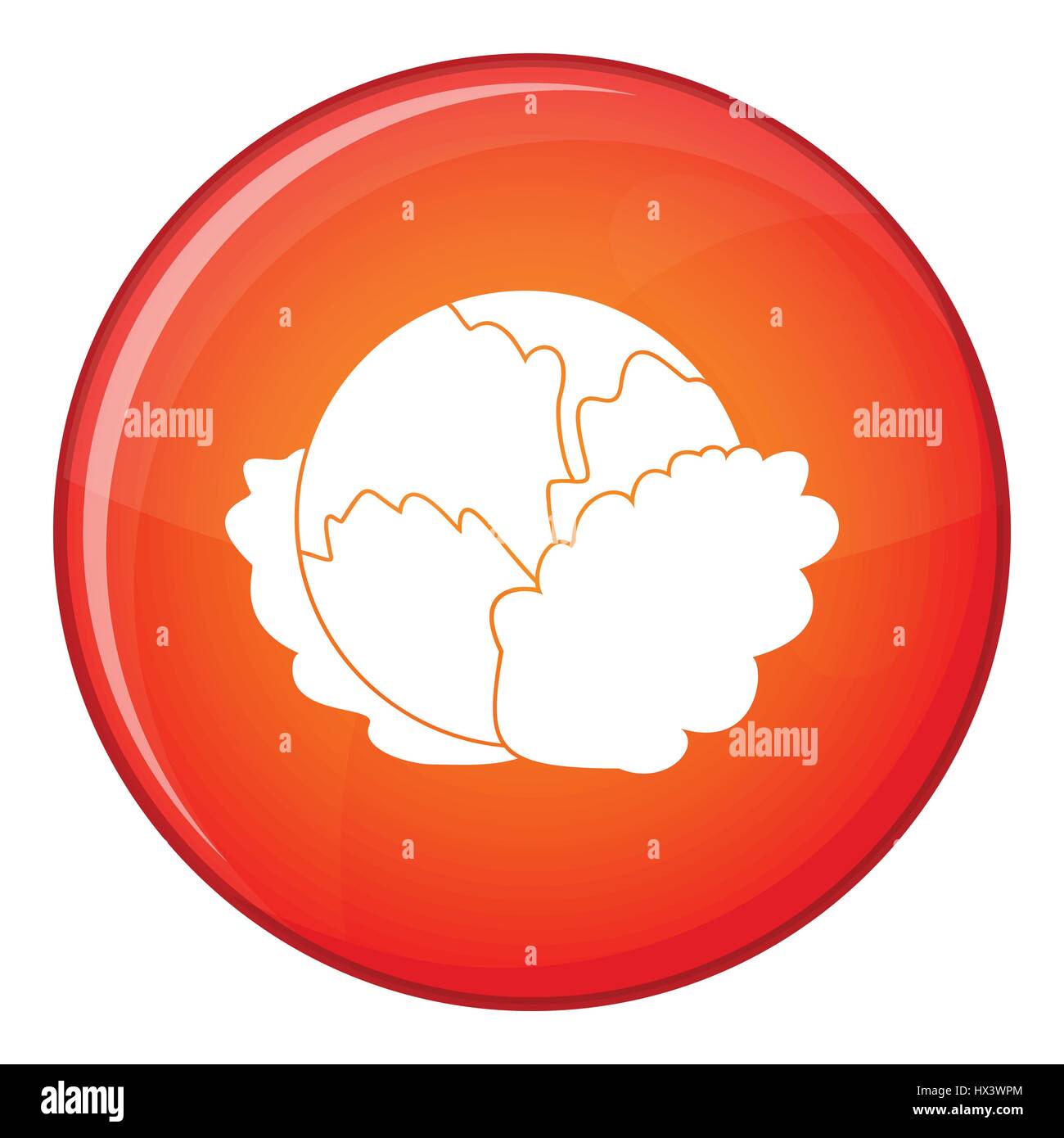 Cabbage icon, flat style Stock Vector Image & Art - Alamy
