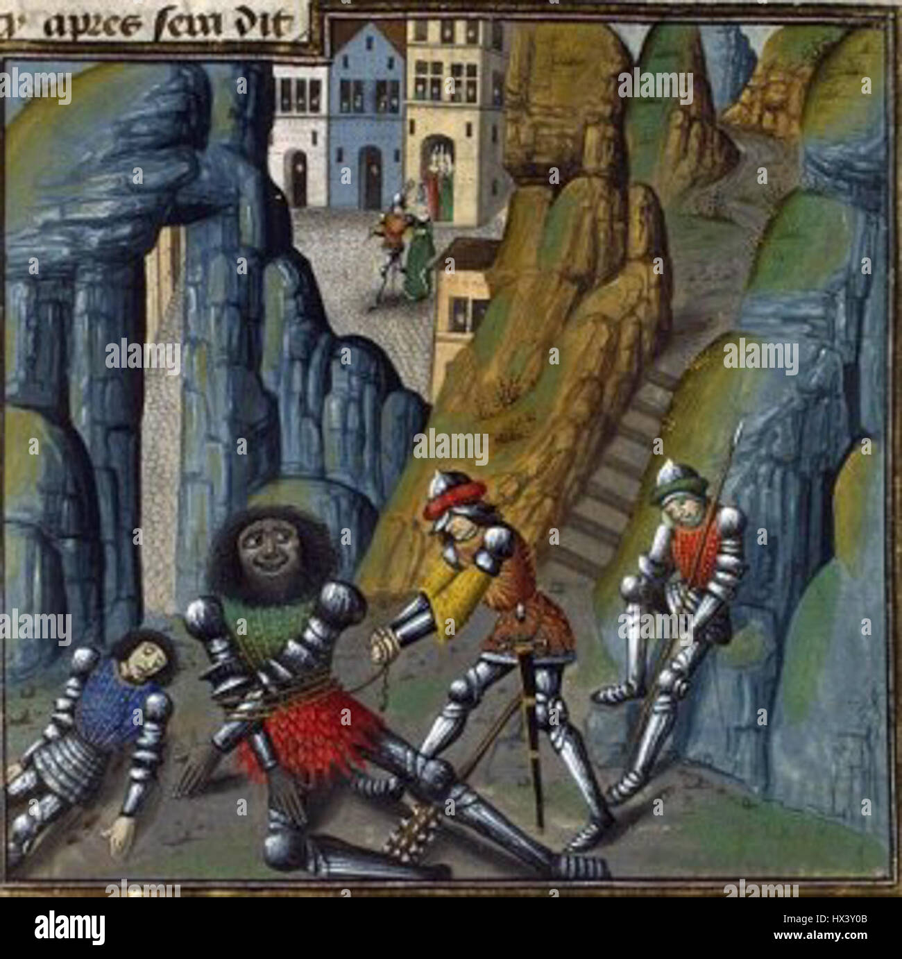 Histoires de Troyes Capture of Cerberus Stock Photo - Alamy