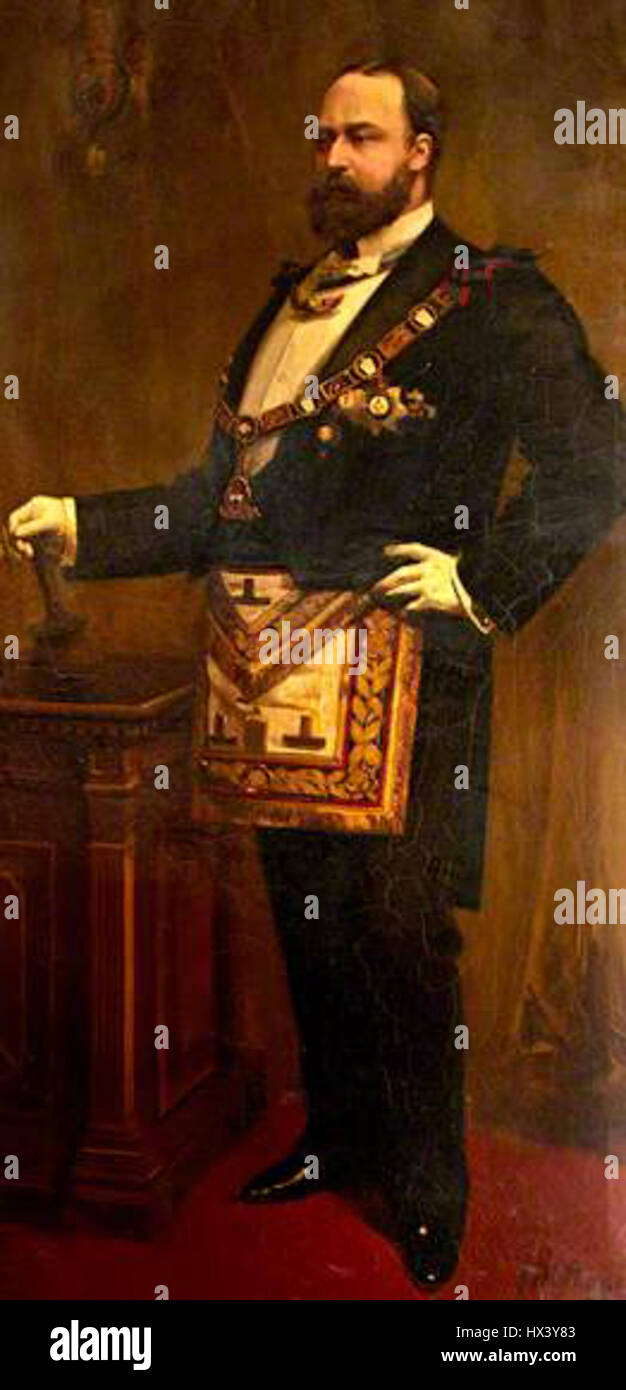 HM King Edward VII in Masonic regalia Stock Photo - Alamy