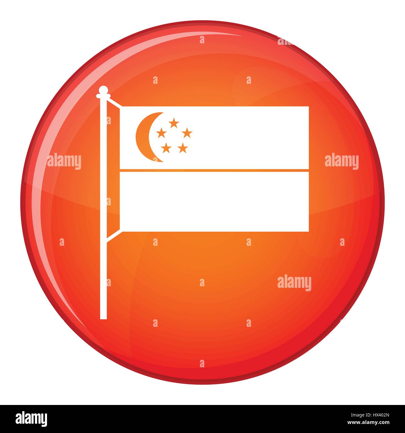 Flag of Singapore icon, flat style Stock Vector Image & Art - Alamy