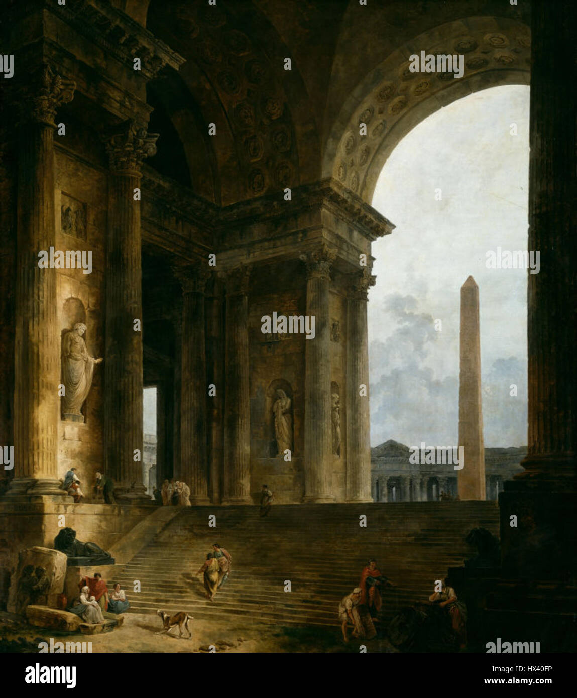 Hubert Robert The Obelisk Art Institute of Chicago 1787 88 Stock Photo ...