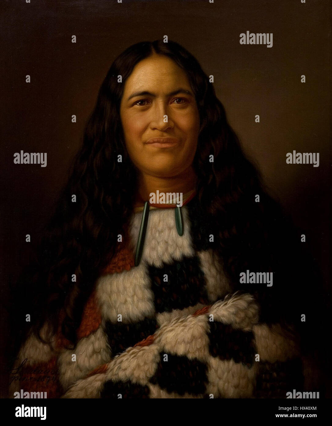 Huria Matenga, by Gottfried Lindauer Stock Photo - Alamy