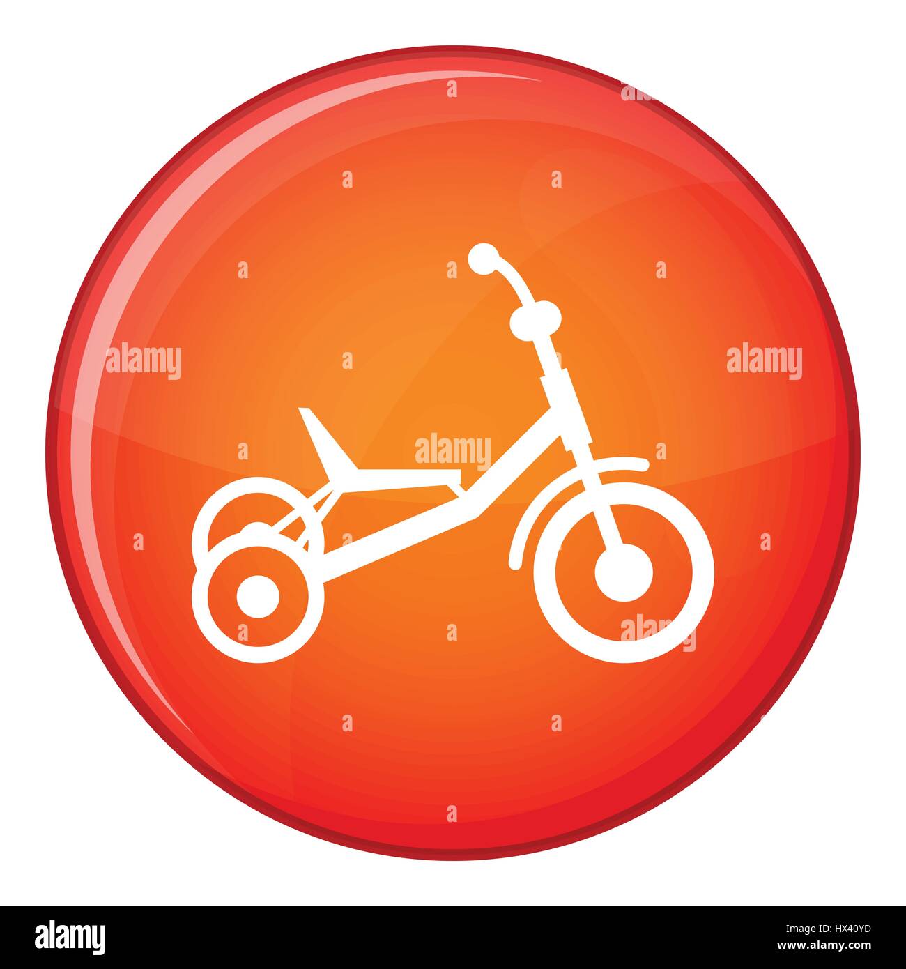 Tricycle icon, flat style Stock Vector Image & Art - Alamy