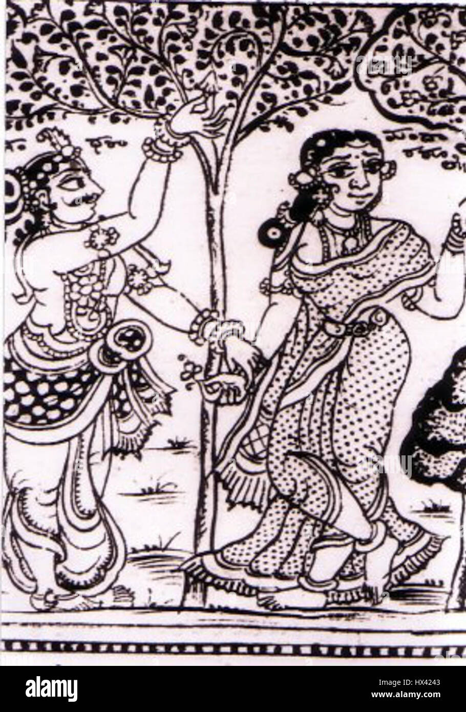 Illustration from Sougandhika Parinaya lithograph Stock Photo - Alamy