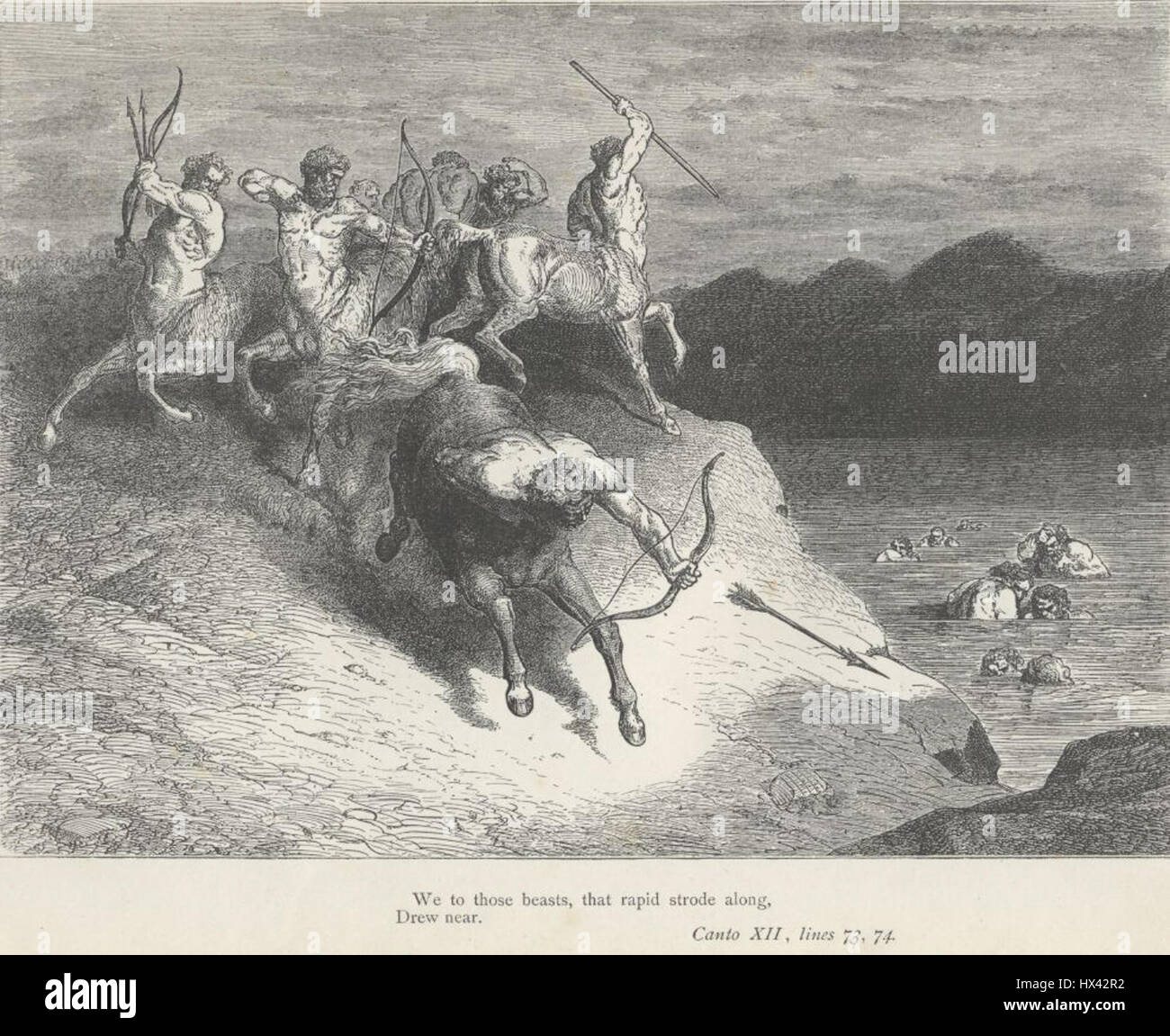 Inferno Canto 12 verses 73 74 Stock Photo - Alamy