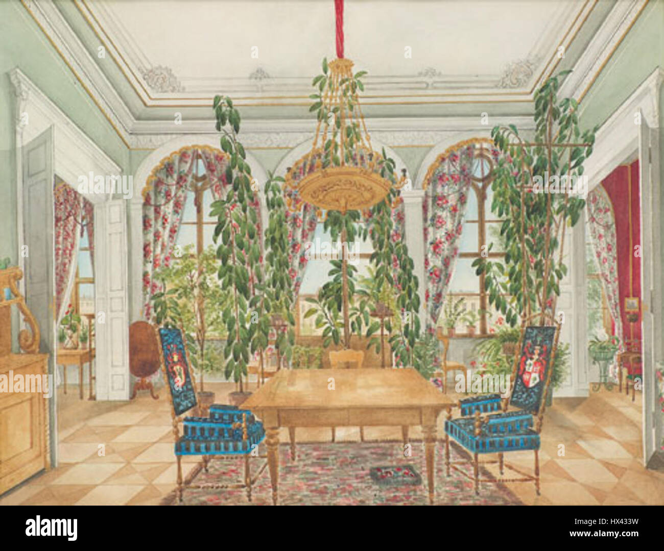 Interieur Berlin 1840s Stock Photo - Alamy