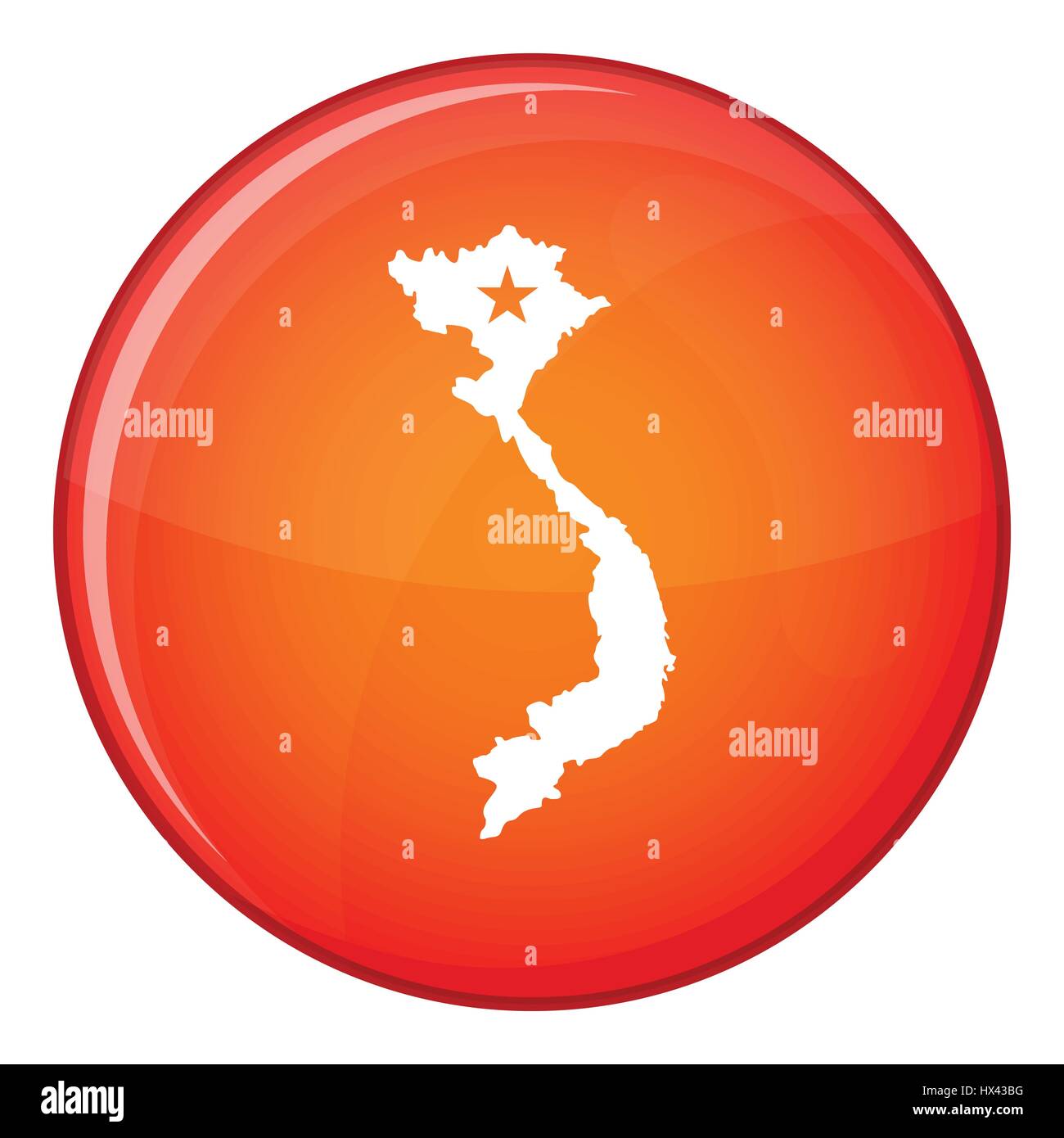 Vietnam map icon, flat style Stock Vector Image & Art - Alamy