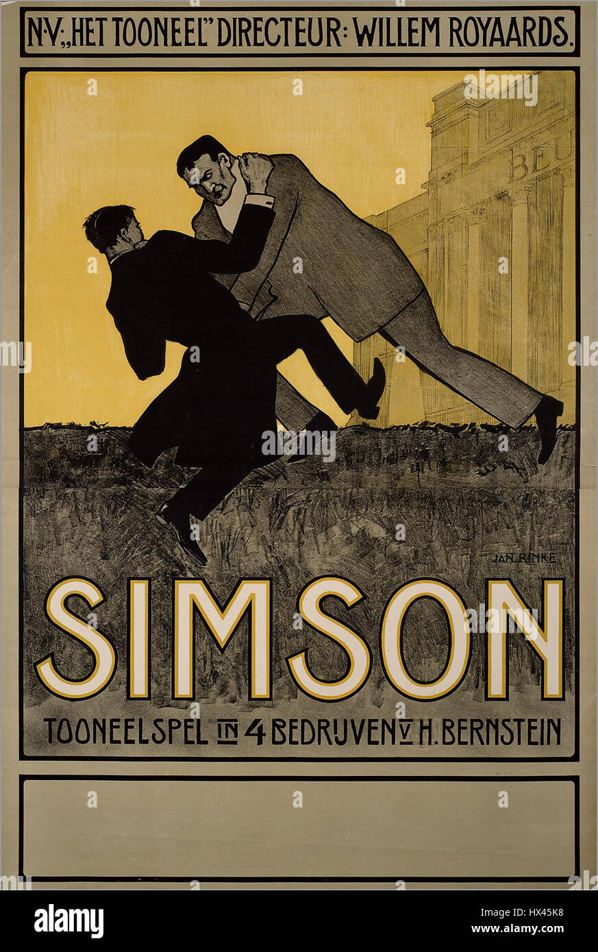Jan Rinke Simson Het Tooneel Stock Photo - Alamy