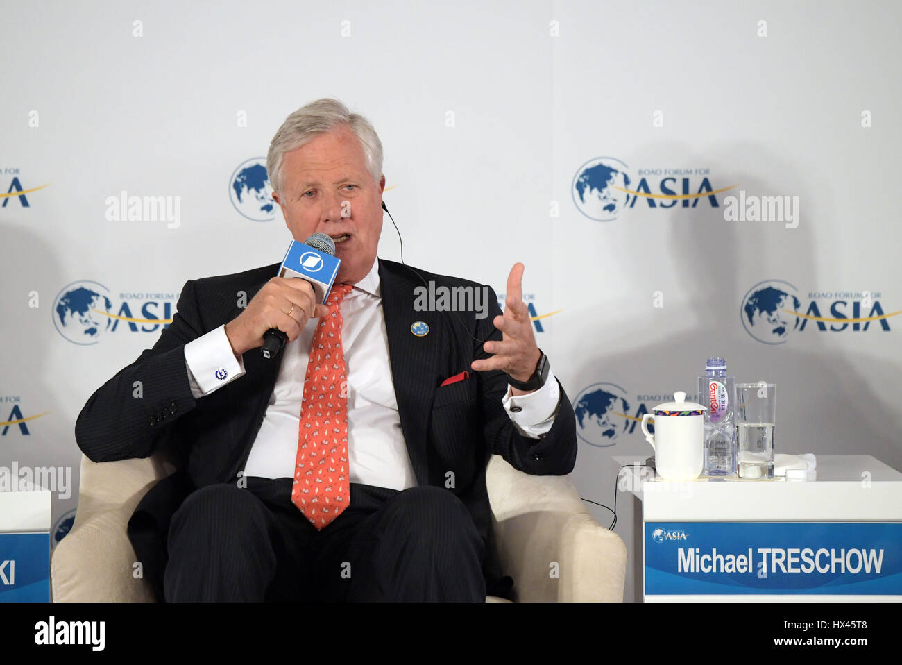 Boao, China's Hainan Province. 24th Mar, 2017. Michael Treschow, former ...