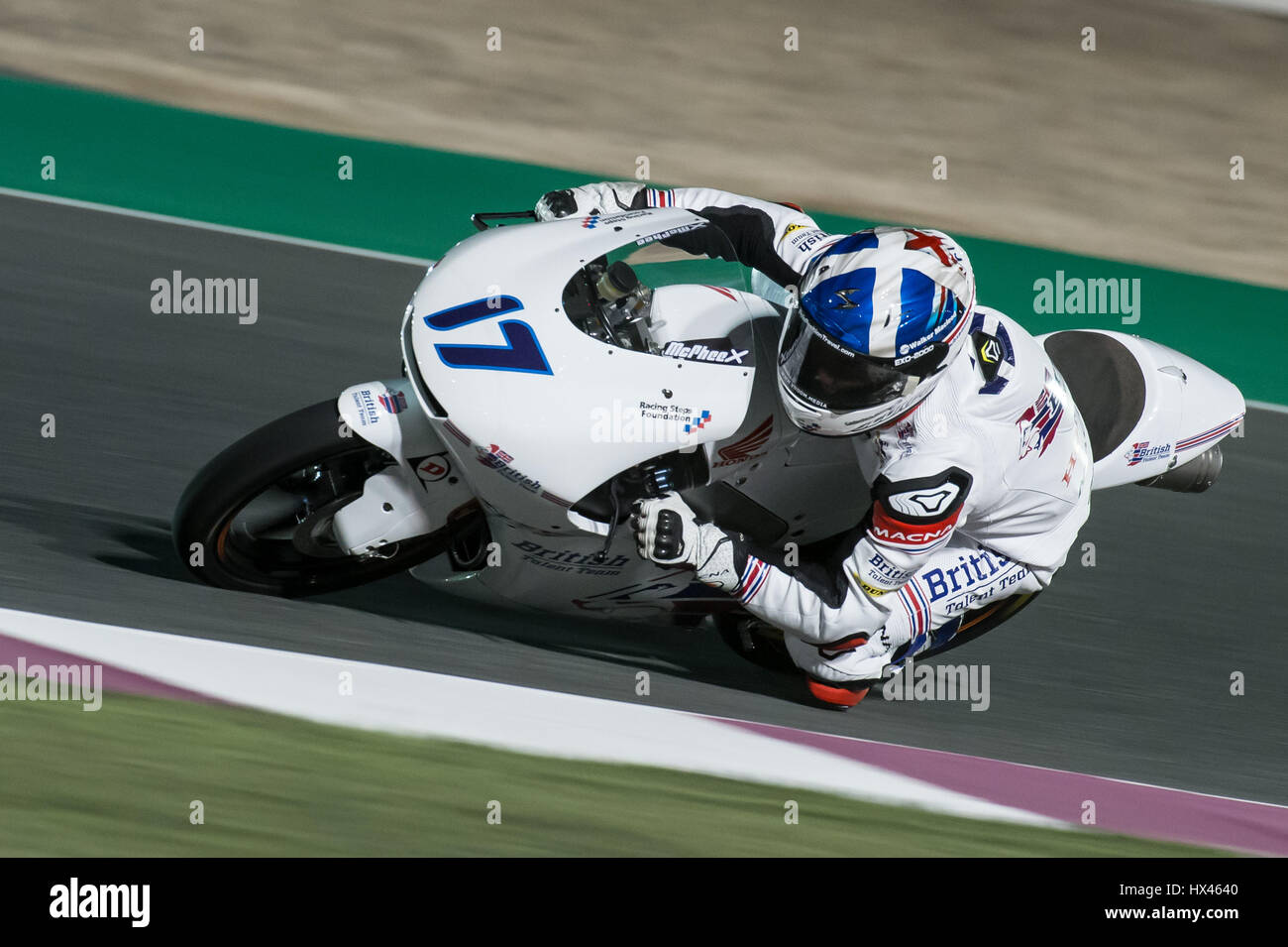 Losail International Circuit, Qatar. 23rd Mar, 2017. John McPhee is the ...