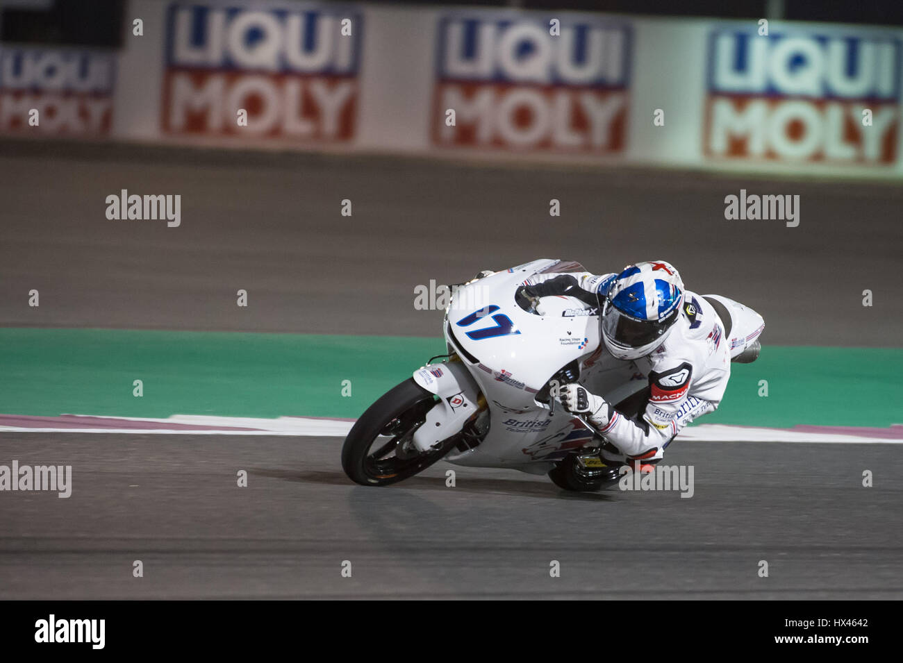 Losail International Circuit, Qatar. 23rd Mar, 2017. John McPhee is the ...