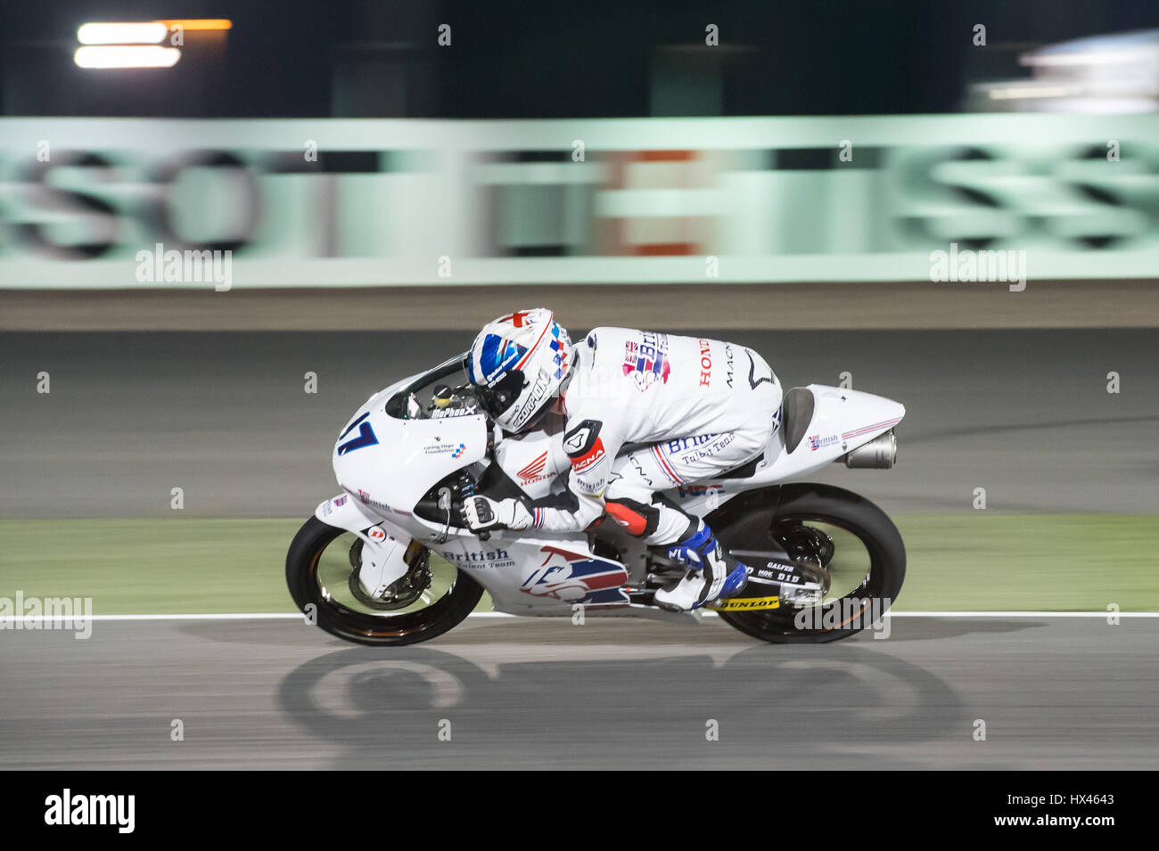 Losail International Circuit, Qatar. 23rd Mar, 2017. John McPhee is the ...