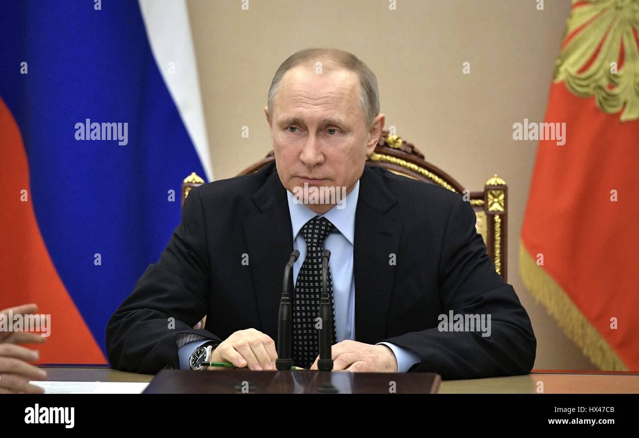 Meeting putin sitting hi-res stock photography and images - Alamy