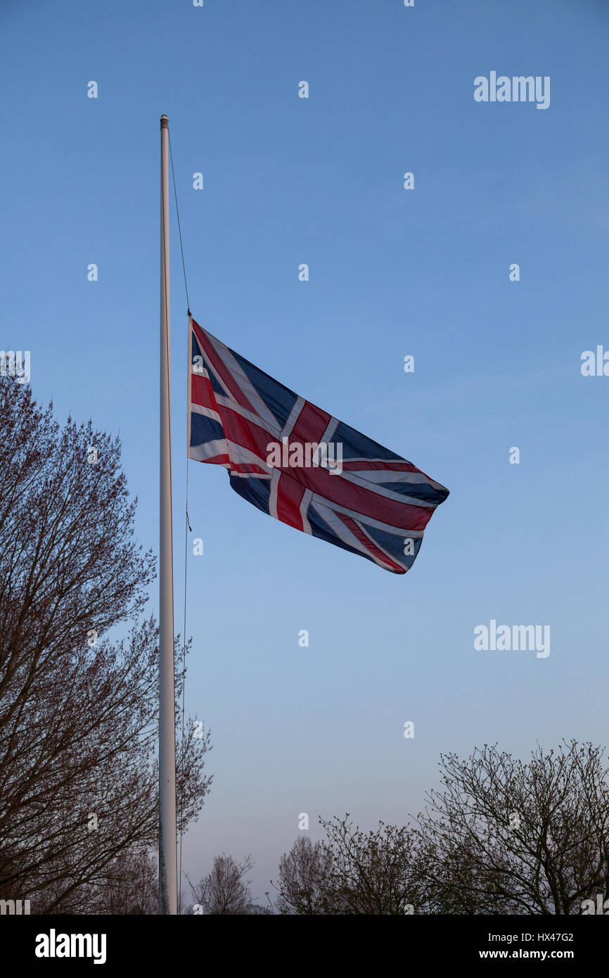 Half mast union jack hi-res stock photography and images - Alamy