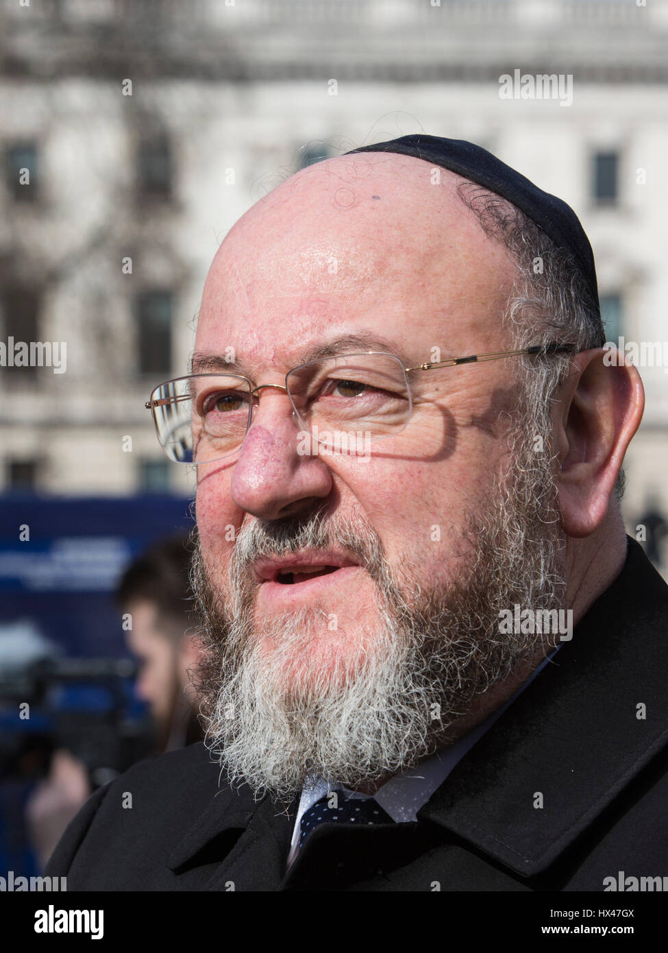 London, UK. 24th Mar, 2017. Pictured: Chief Rabbi Ephraim Mirvis ...