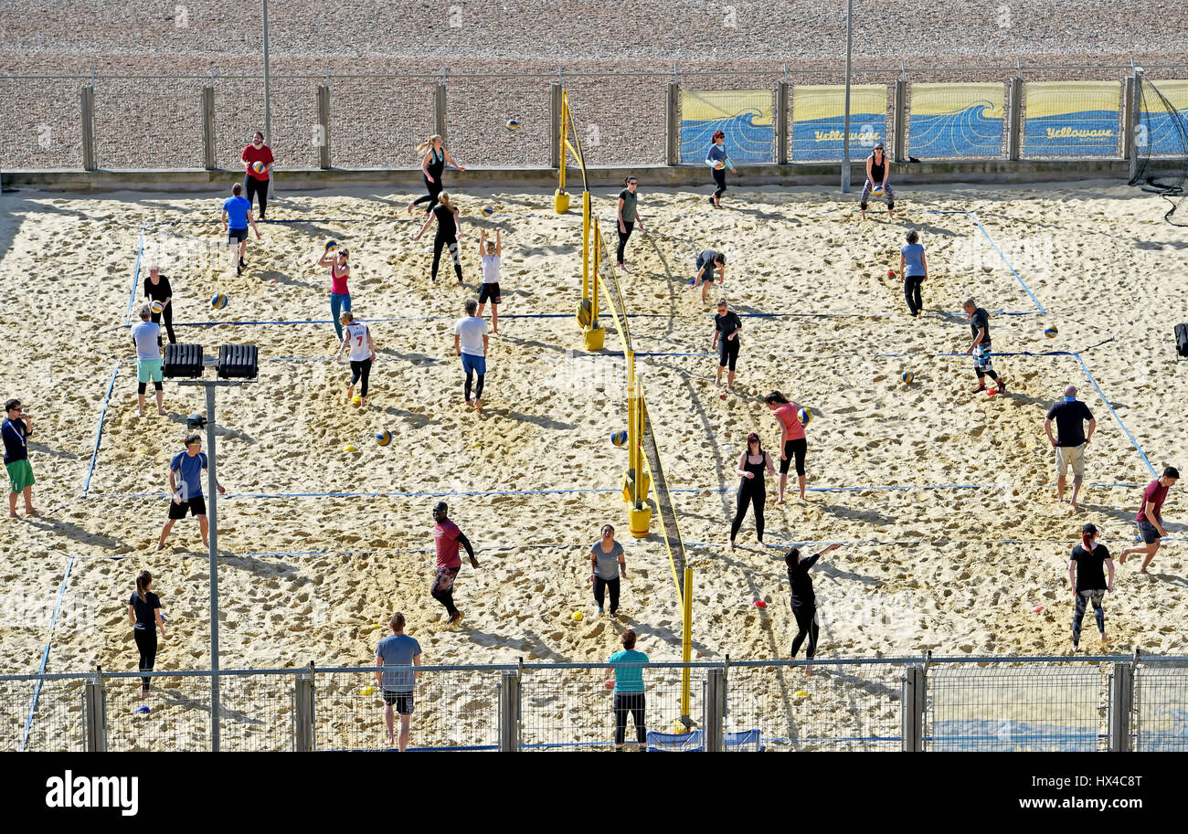 Yellowave beach volleyball brighton hi-res stock photography and images ...