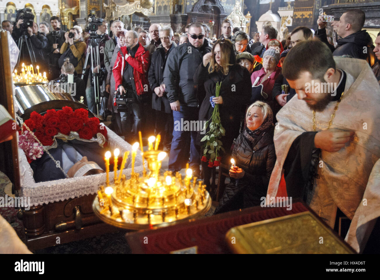 Kiev, Ukraine. 25th Mar, 2017. MARIA MAKSAKOVA, a wife of DENIS ...