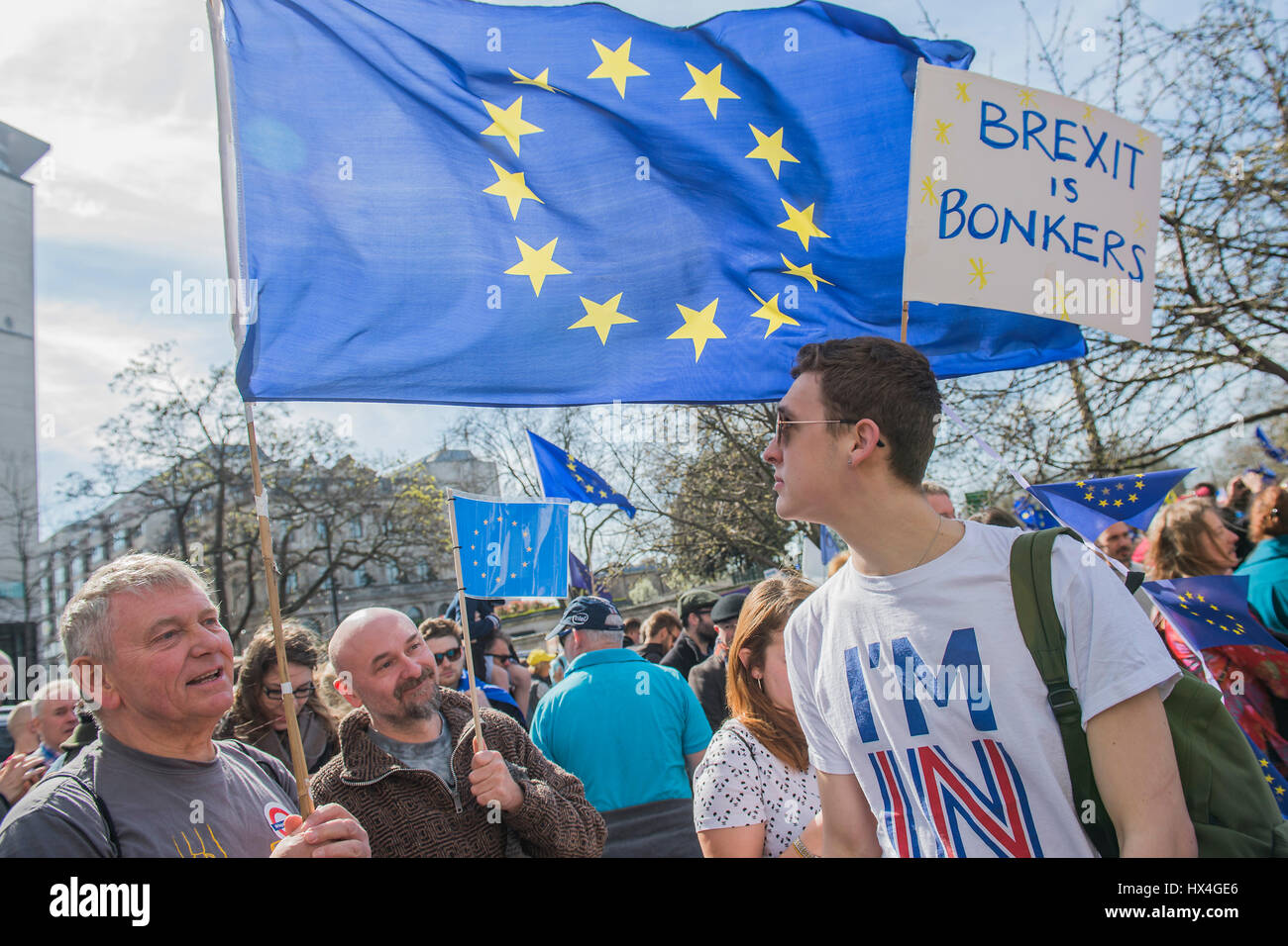 London, UK. 25th March, 2017. Unite for Europe march attended by ...