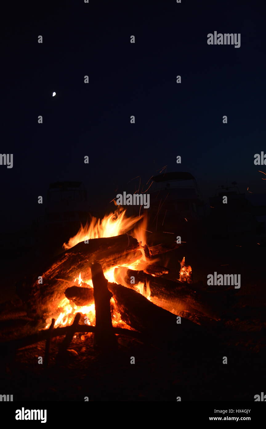 Fire in July nights Stock Photo - Alamy