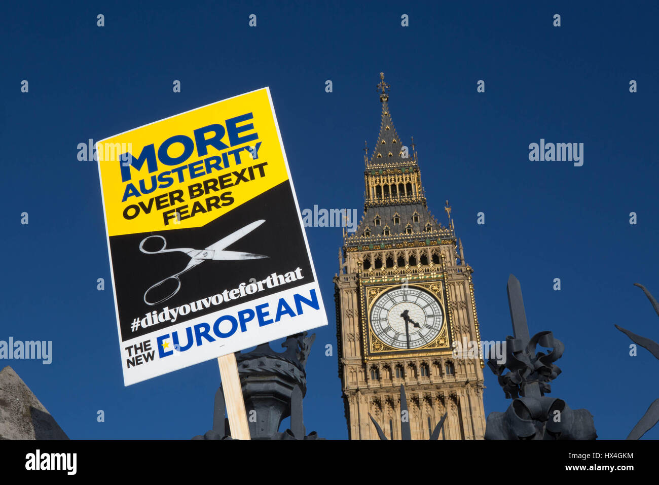 placard put on the fence of the House of parliament 25 March 2017 ...