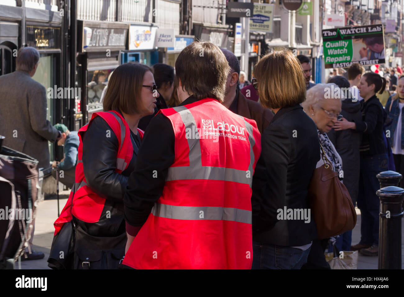 Labour party community action team helping out with crowd control at ...