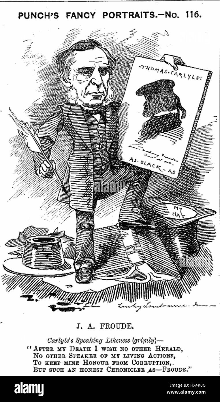 JA Froude cartoon Stock Photo - Alamy