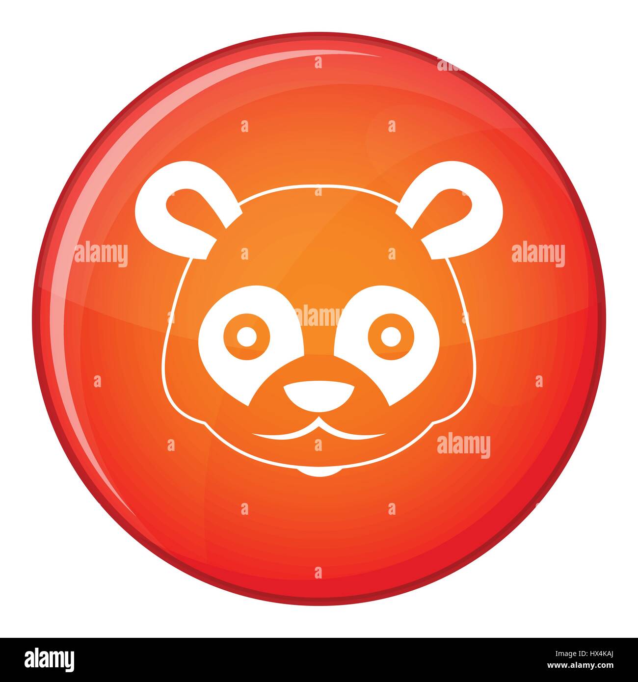 Head of panda icon, flat style Stock Vector Image & Art - Alamy