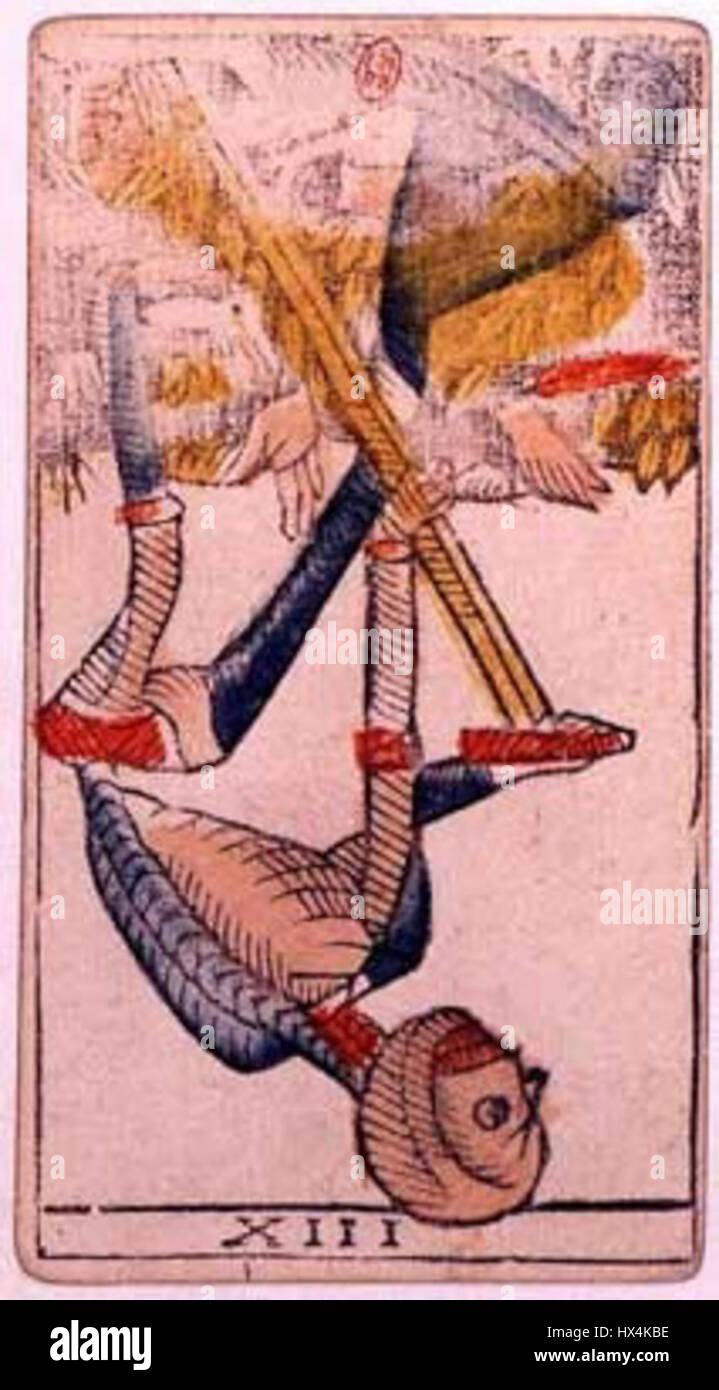 Jean Dodal Tarot trump 13 upside down Stock Photo - Alamy