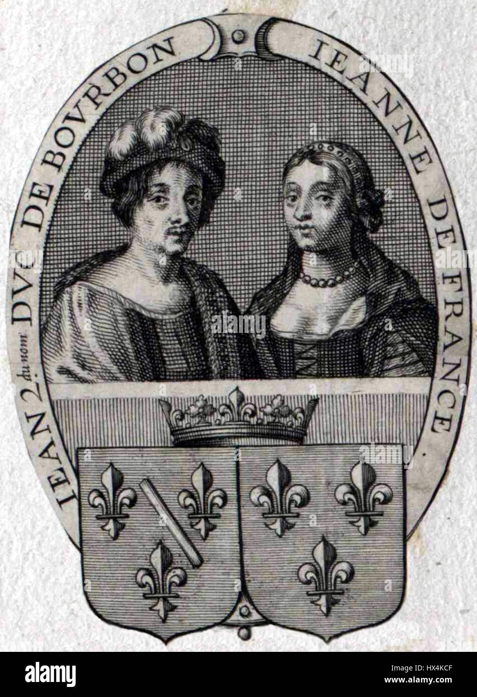 Jean II, duc de Bourbon et sa femme Jeanne de France Stock Photo - Alamy
