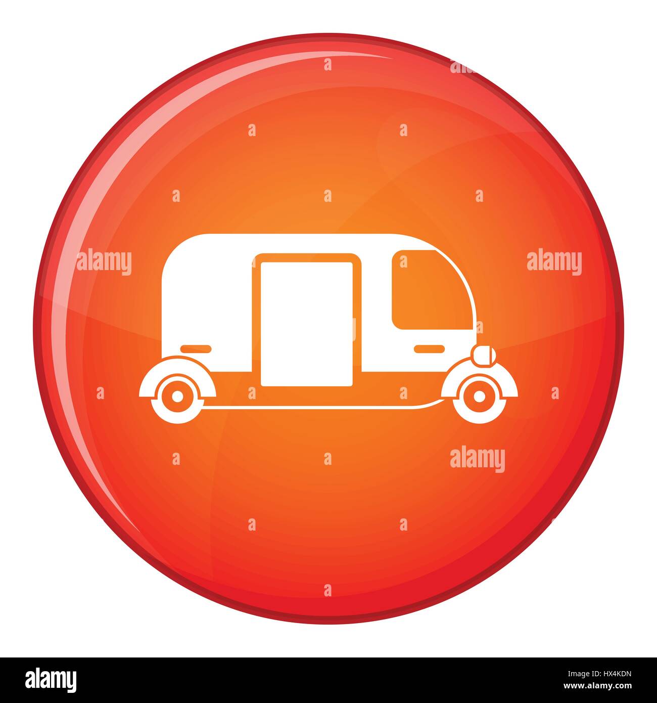 Thailand three wheel native taxi icon, flat style Stock Vector Image ...