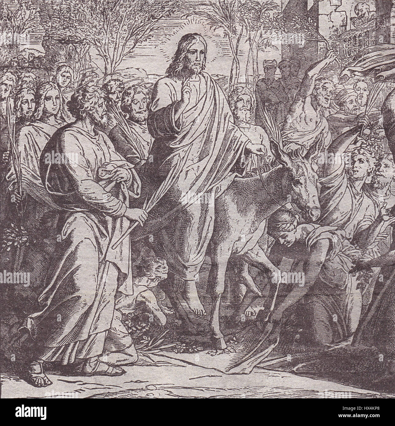 Jesus entry into Jerusalem Stock Photo - Alamy