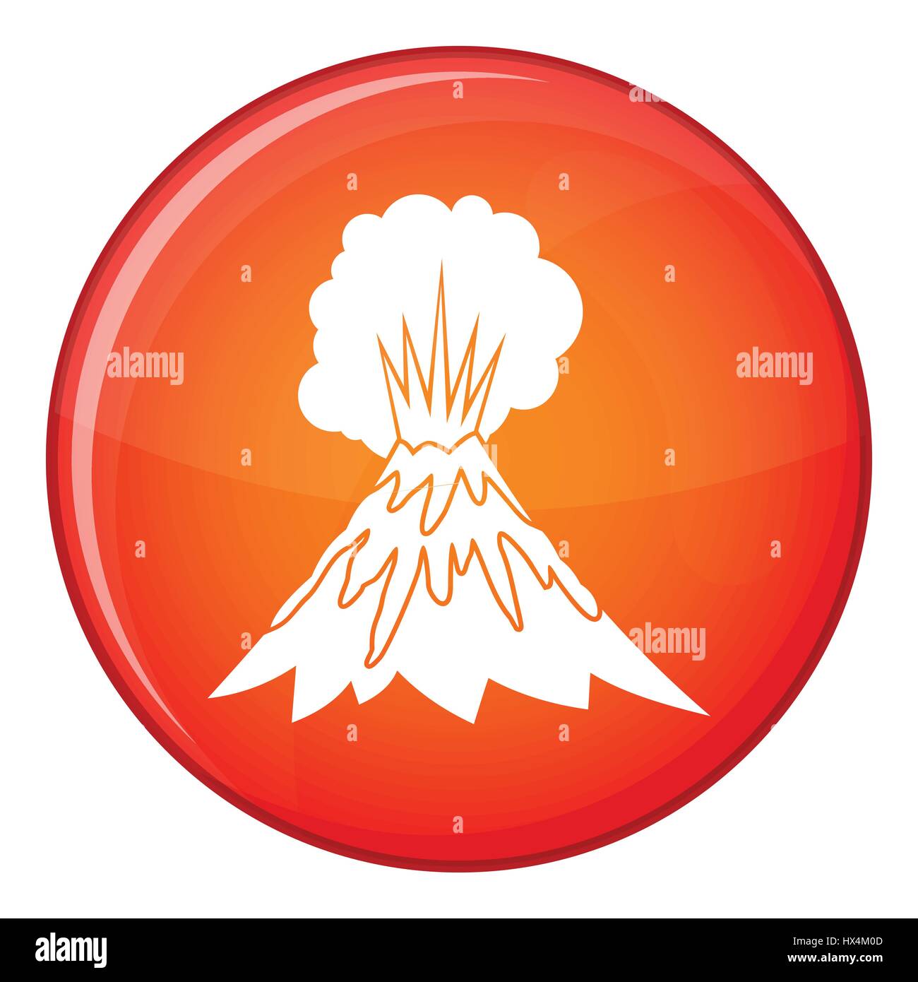 Volcano erupting icon, flat style Stock Vector Image & Art - Alamy