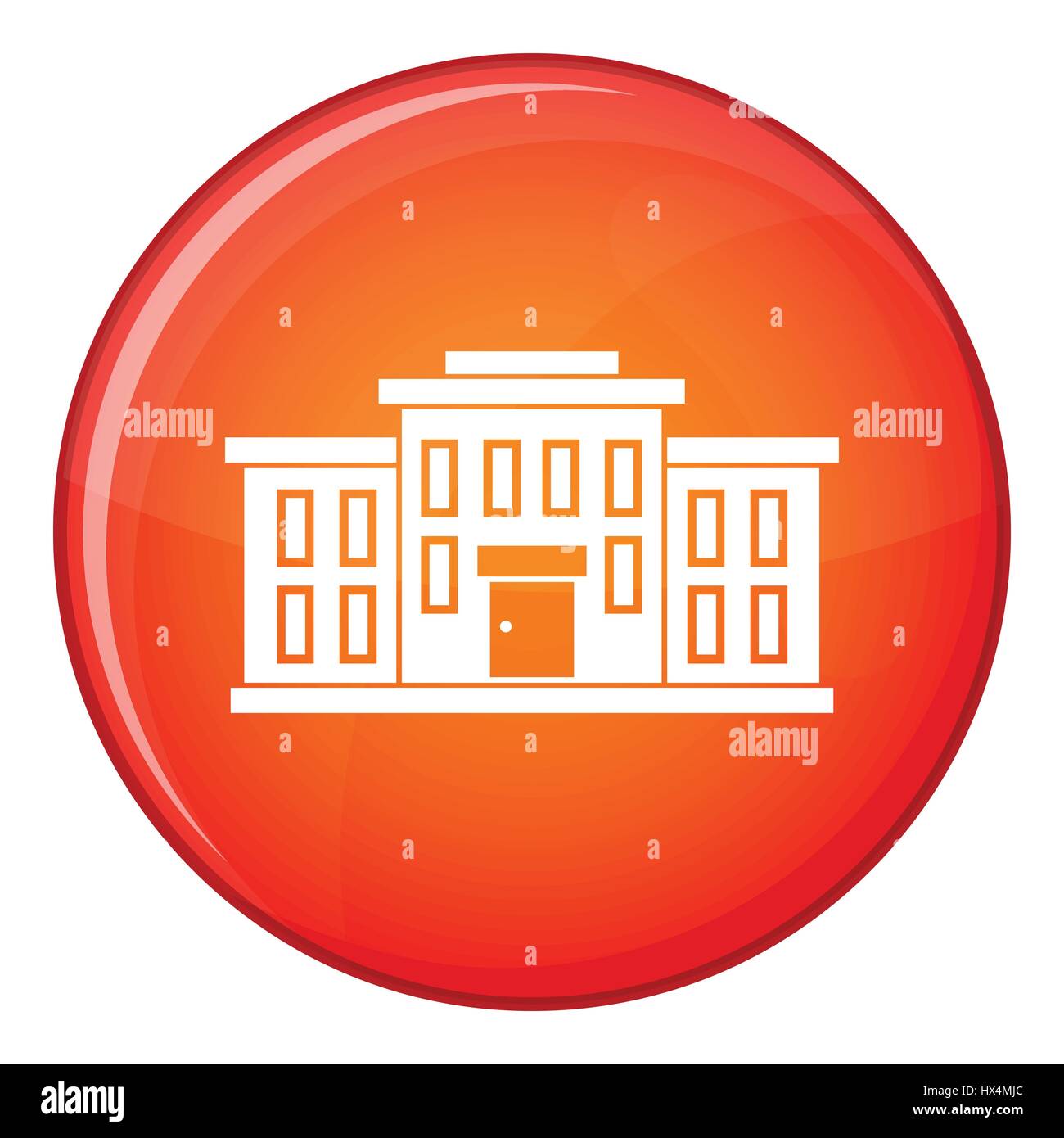 School building icon, flat style Stock Vector Image & Art - Alamy