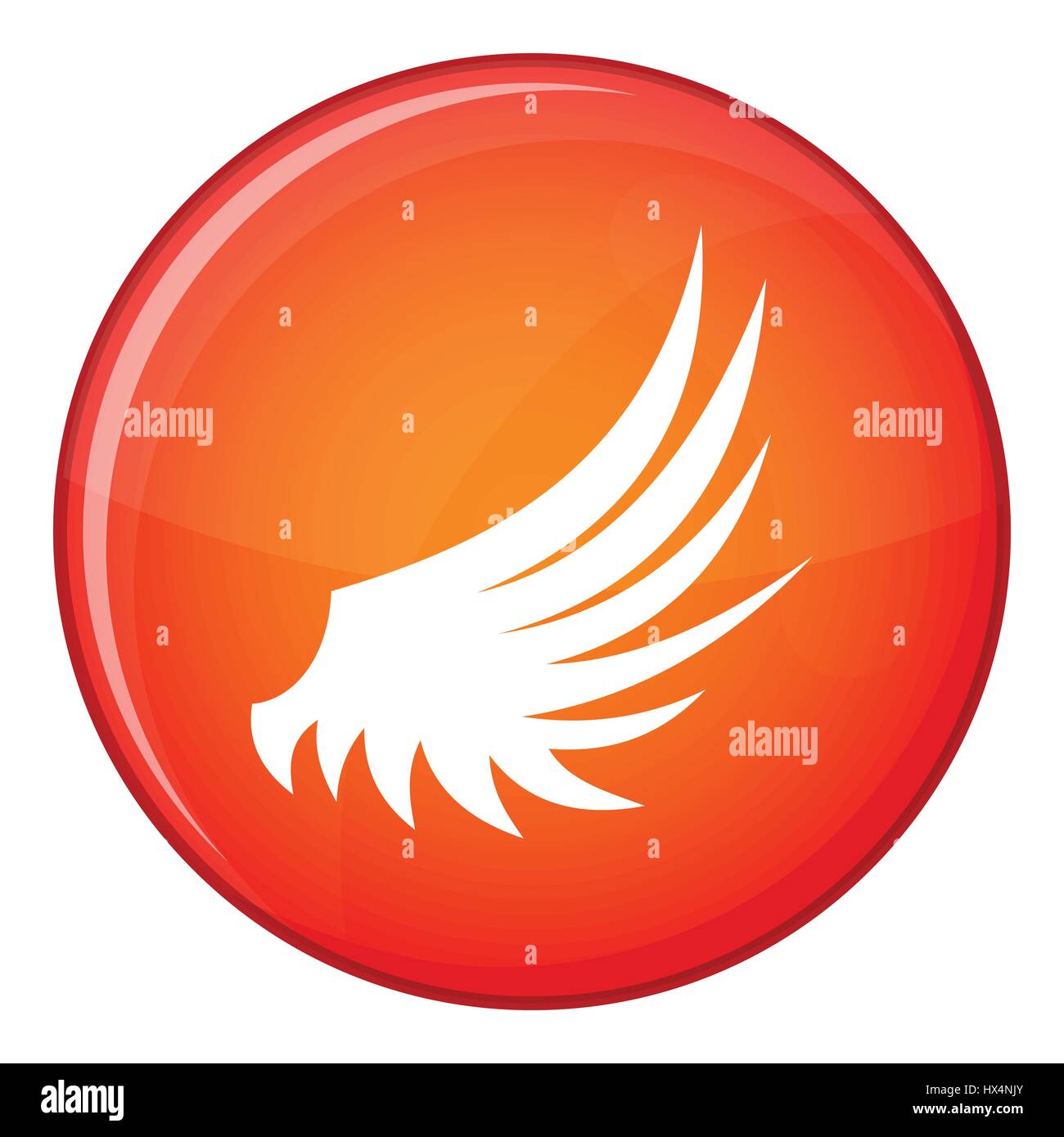 Wing icon, flat style Stock Vector Image & Art - Alamy